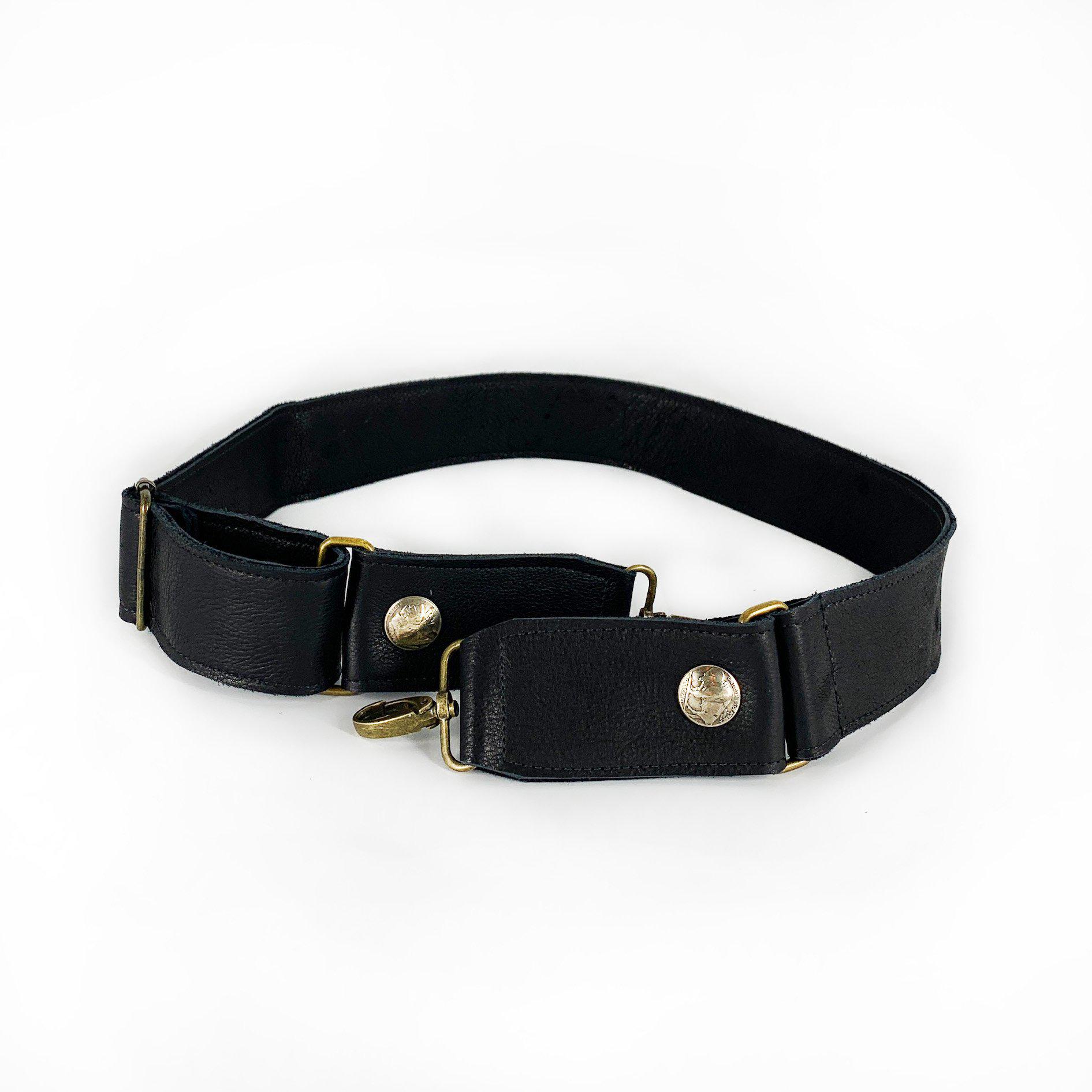 Black Leather Crossbody Strap